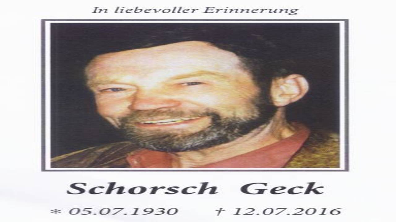 Nachruf Georg Geck: CSU Nachruf Georg Geck: CSU